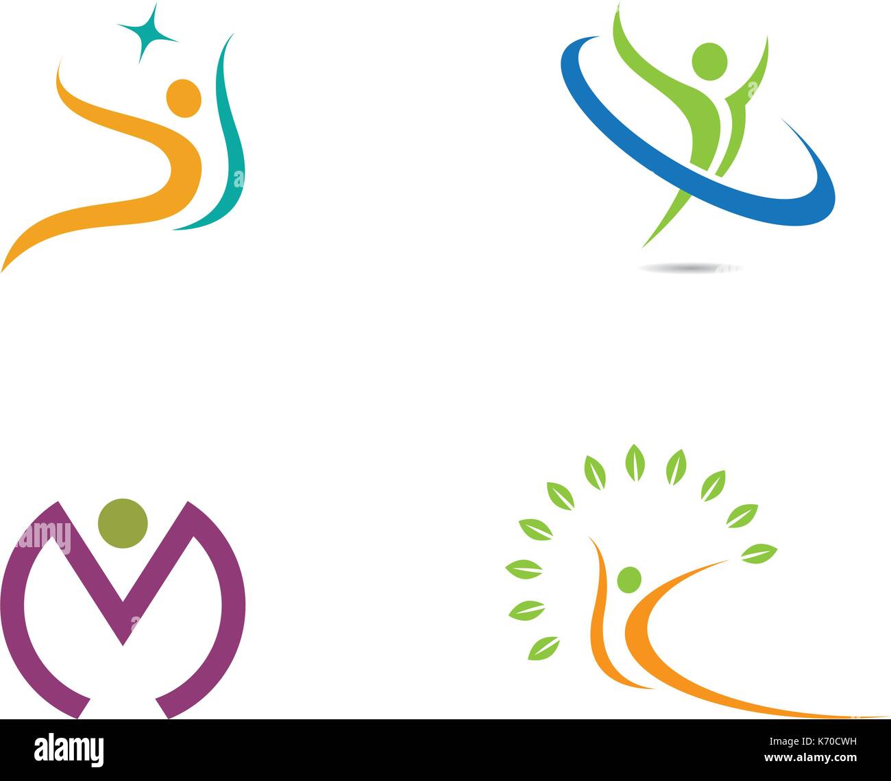 Human character logo sign Health care logo sign Stock Vector Image ...