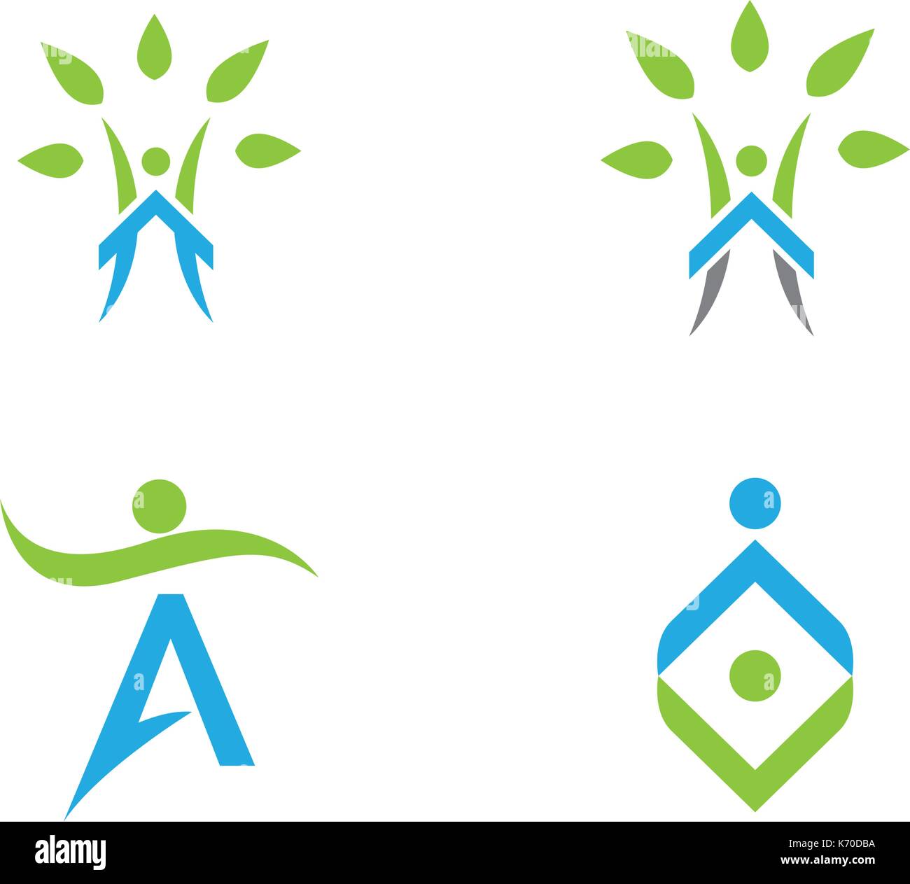 Human character logo sign Health care logo sign Stock Vector Image ...