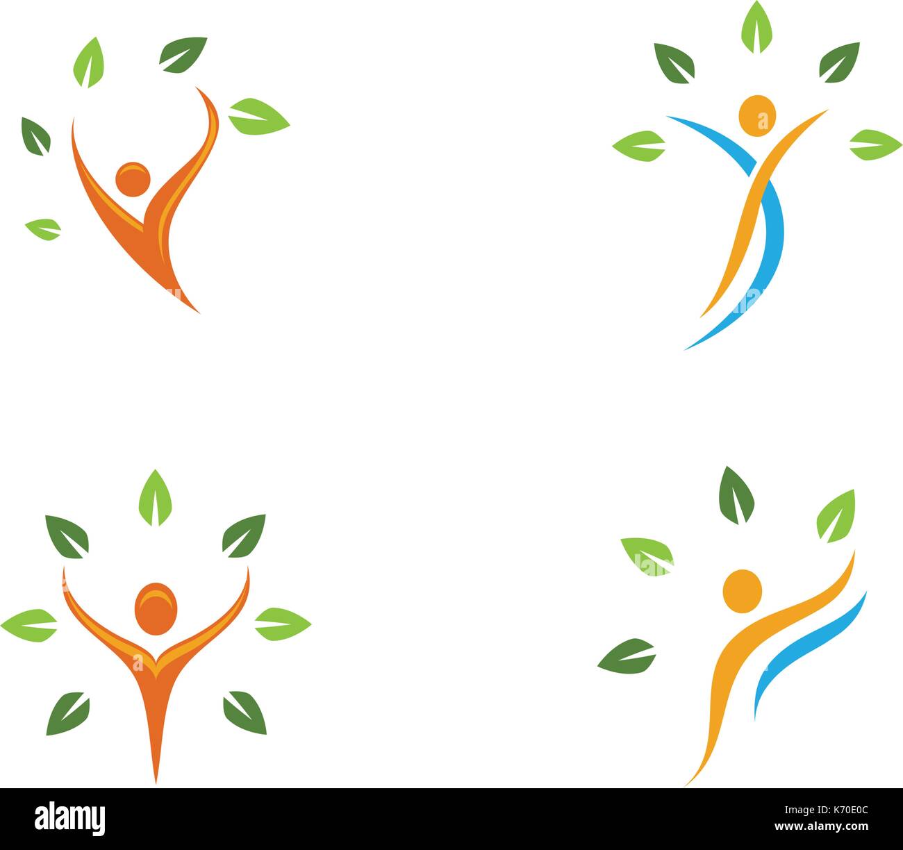 Human character logo sign Health care logo sign Stock Vector Image ...