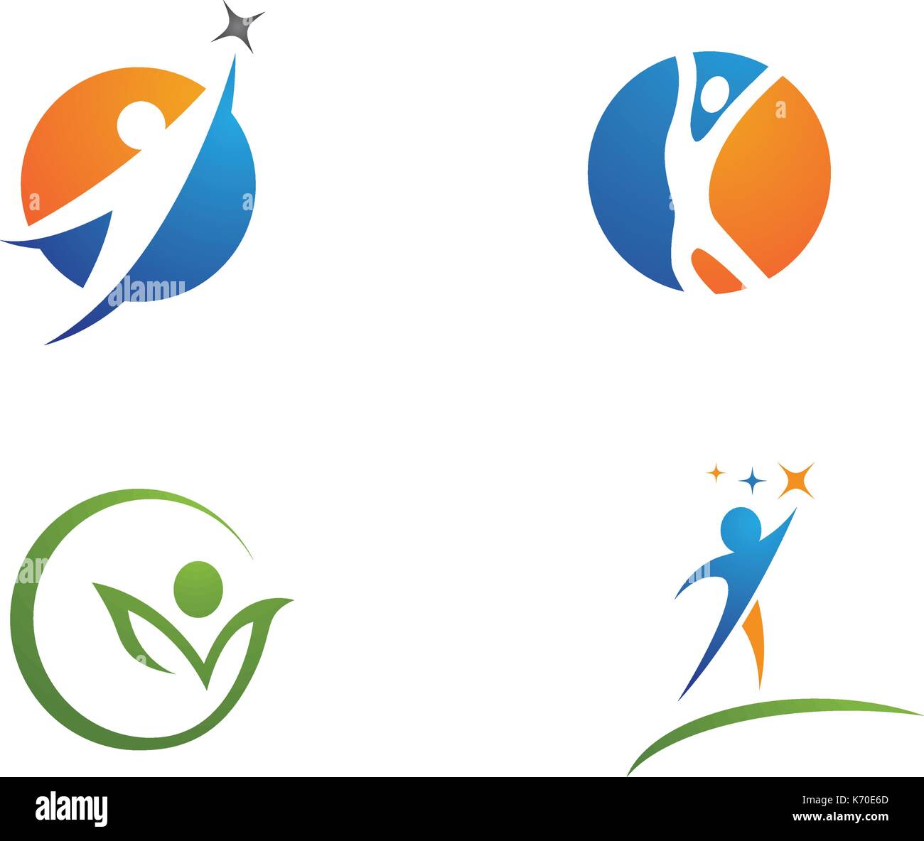 Human character logo sign Health care logo sign Stock Vector Image ...