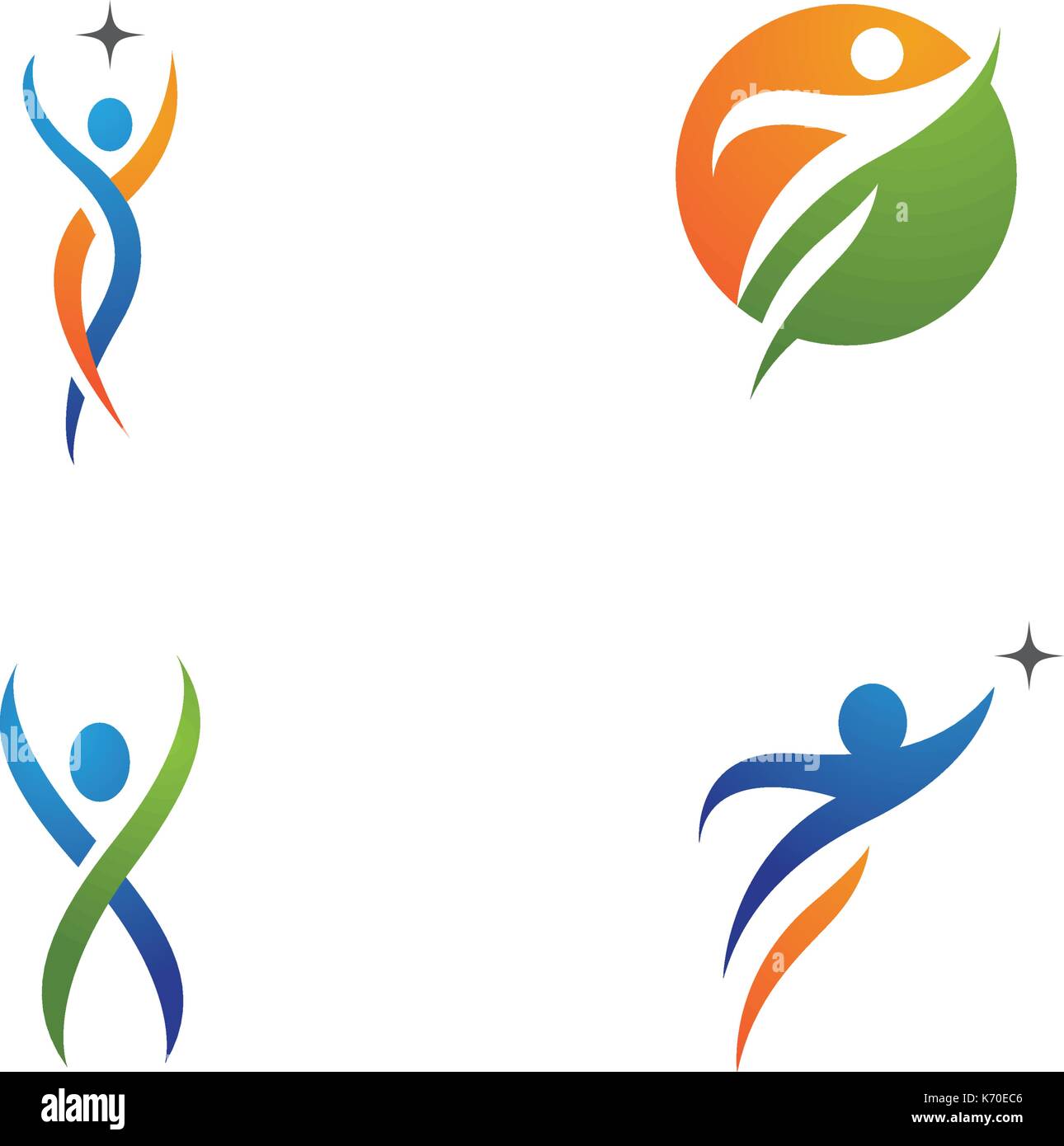 Human character logo sign Health care logo sign Stock Vector Image ...