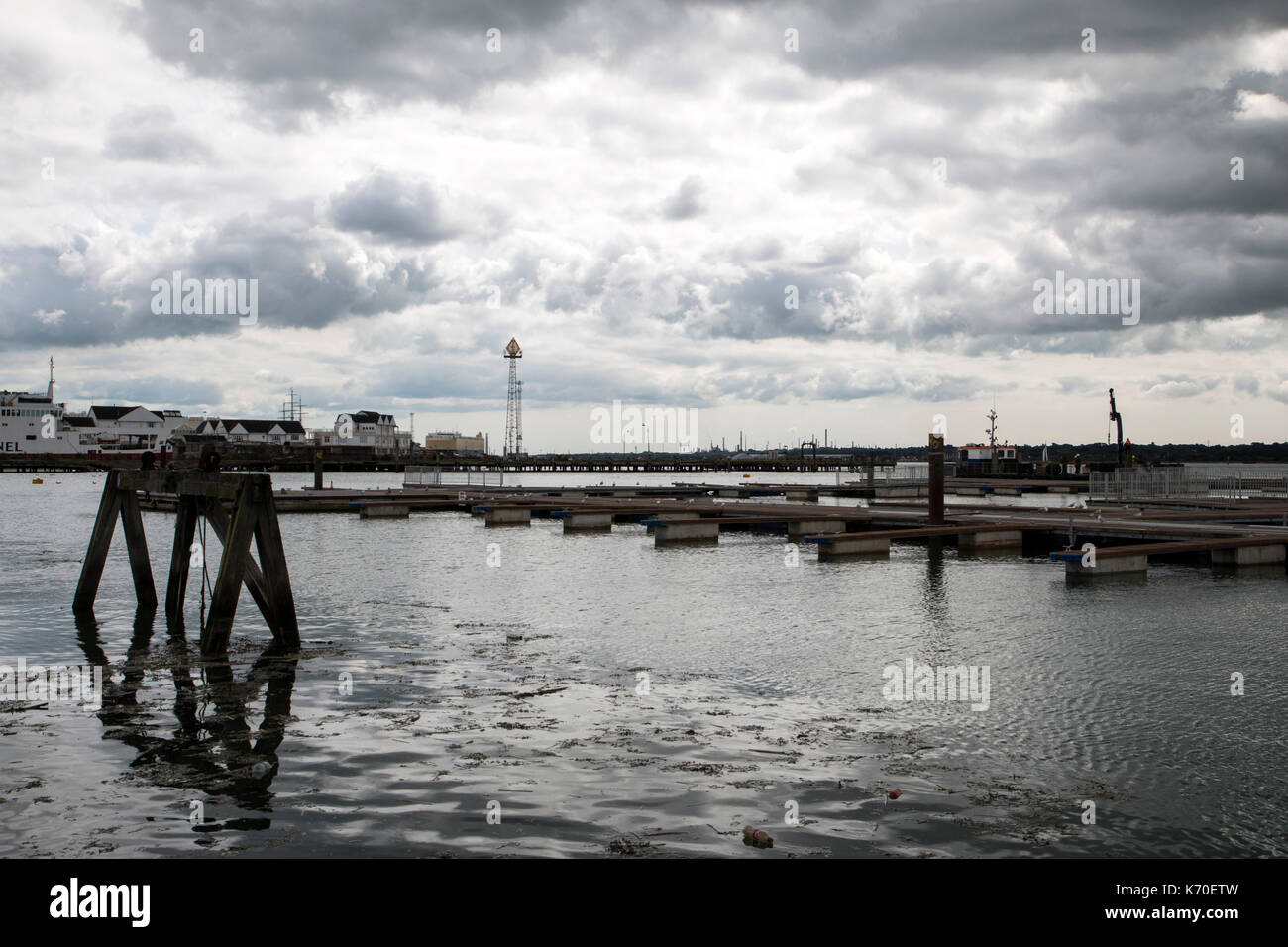 Mayflower Park, Southampton looking towards Town Quay showing the preparations for the ...