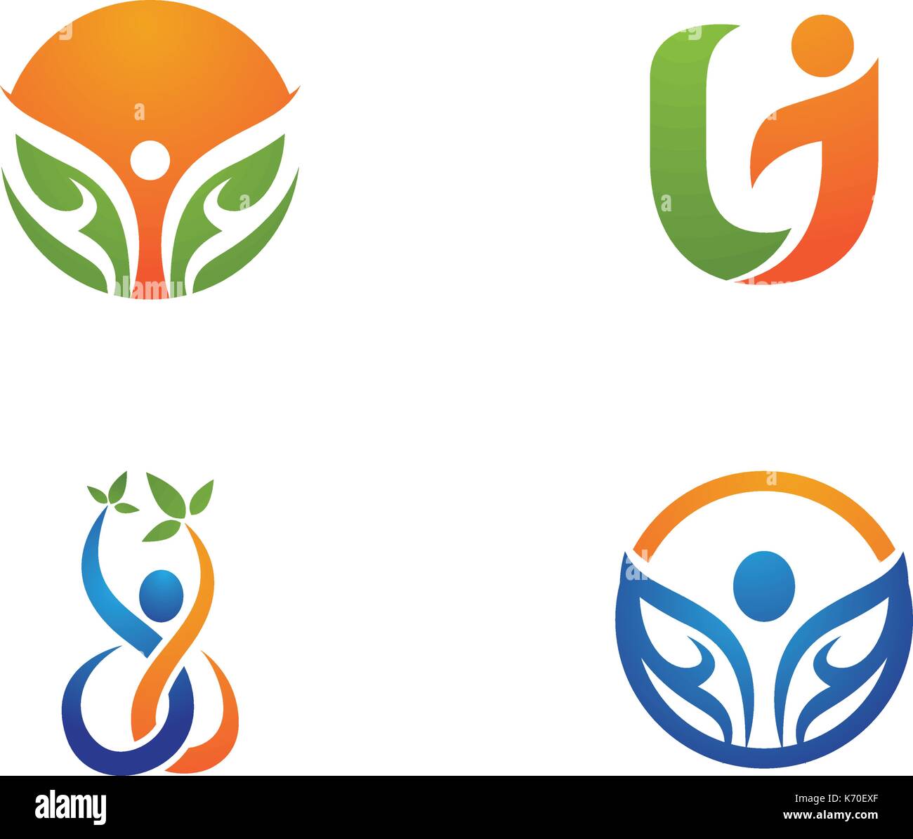 Human character logo sign Health care logo sign Stock Vector Image ...
