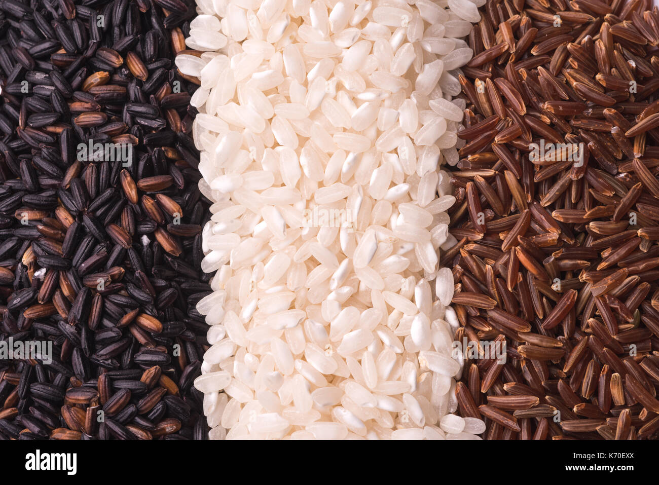 Flag coloured riced with black, white and red rice Stock Photo - Alamy