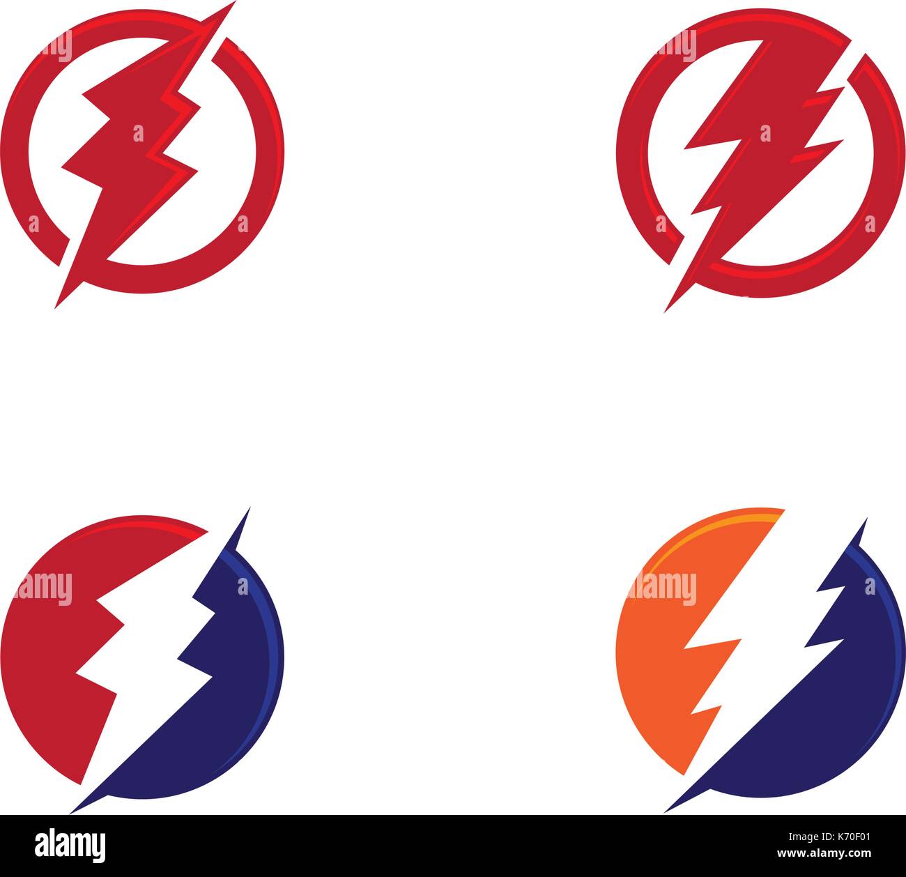 Lightning Logo Template vector icon illustration design Stock Vector ...