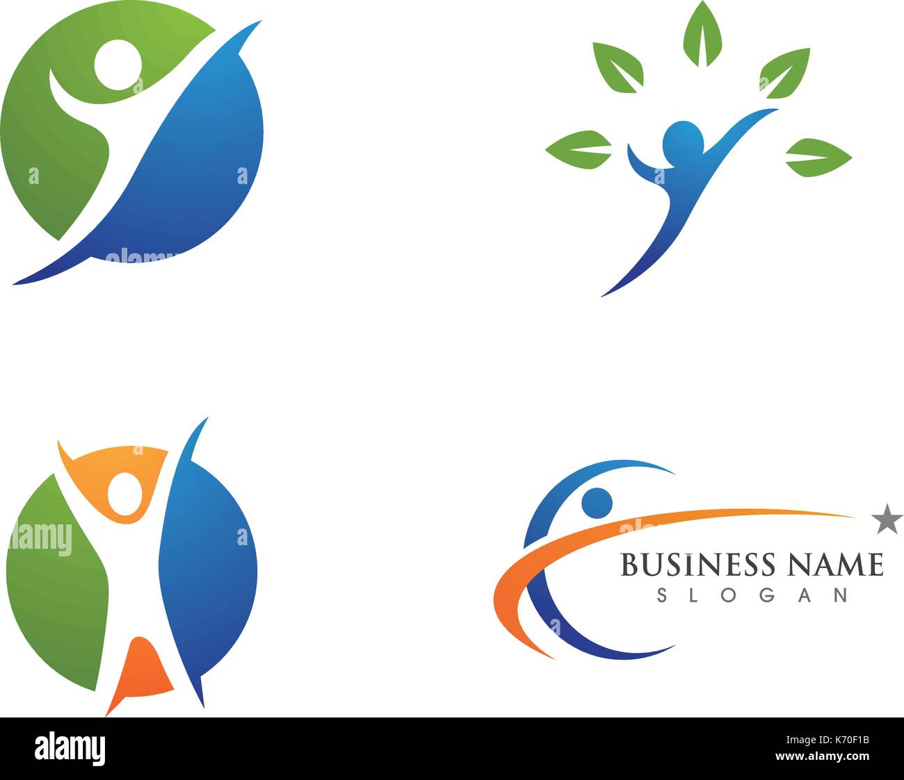 Human character logo sign Health care logo sign Stock Vector Image ...