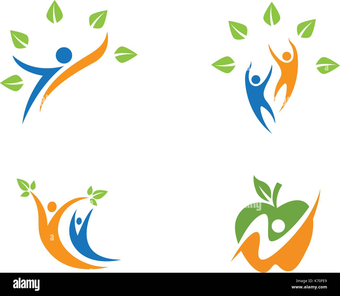 Human character logo sign Health care logo sign Stock Vector Image ...