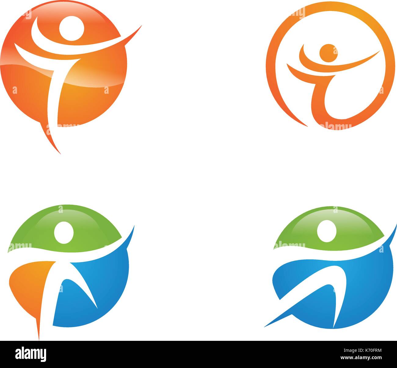Human character logo sign Health care logo sign Stock Vector Image ...