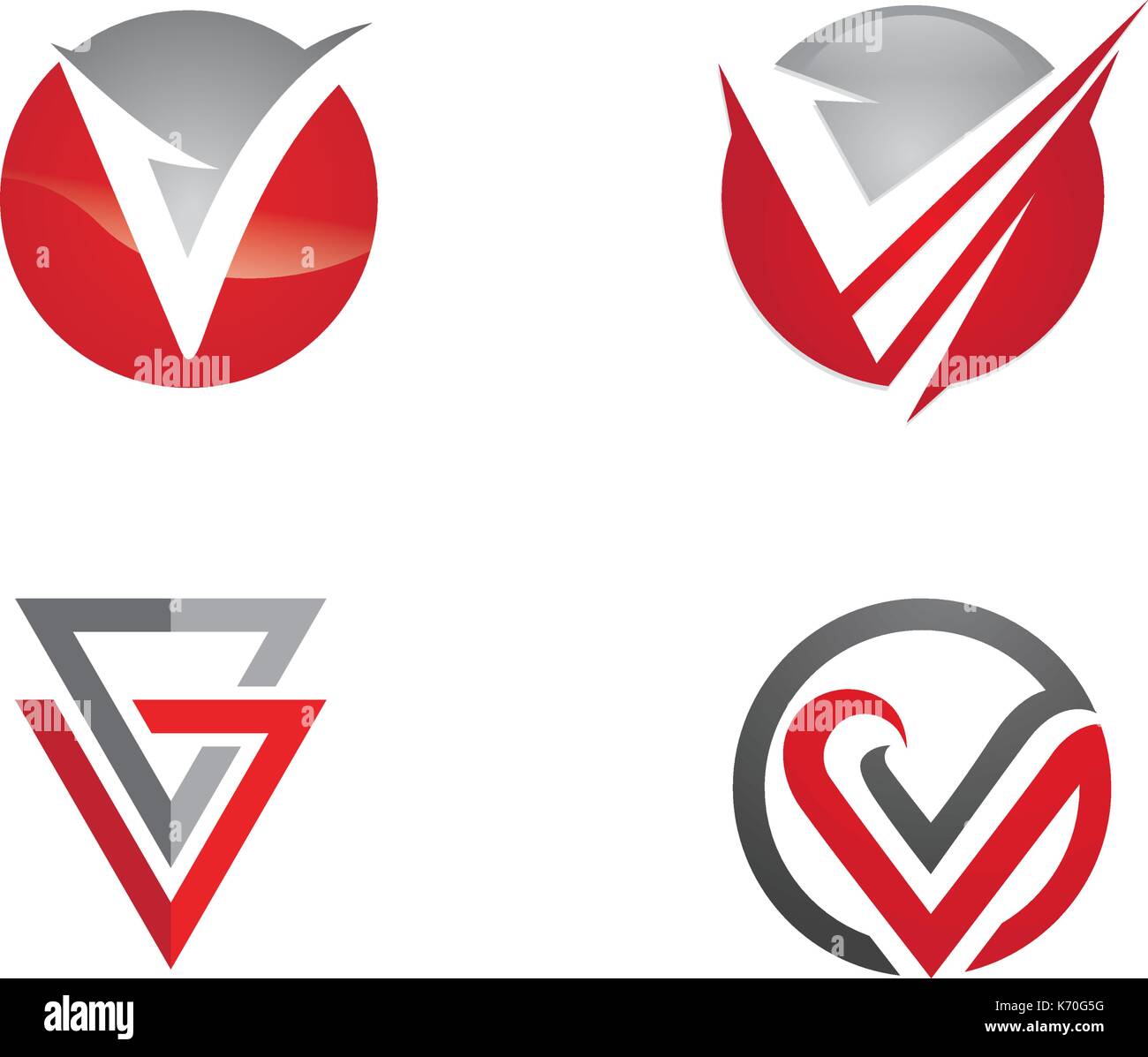 V Letter Logo Business Template Vector icon design Stock Vector Image ...
