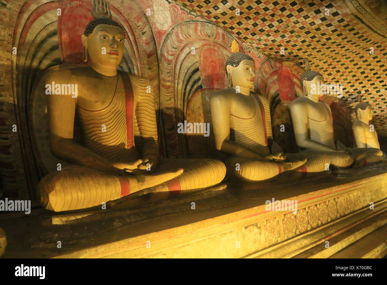 Golden Temple of Dambulla, Sri lanka, sacred pilgrimage site Stock ...