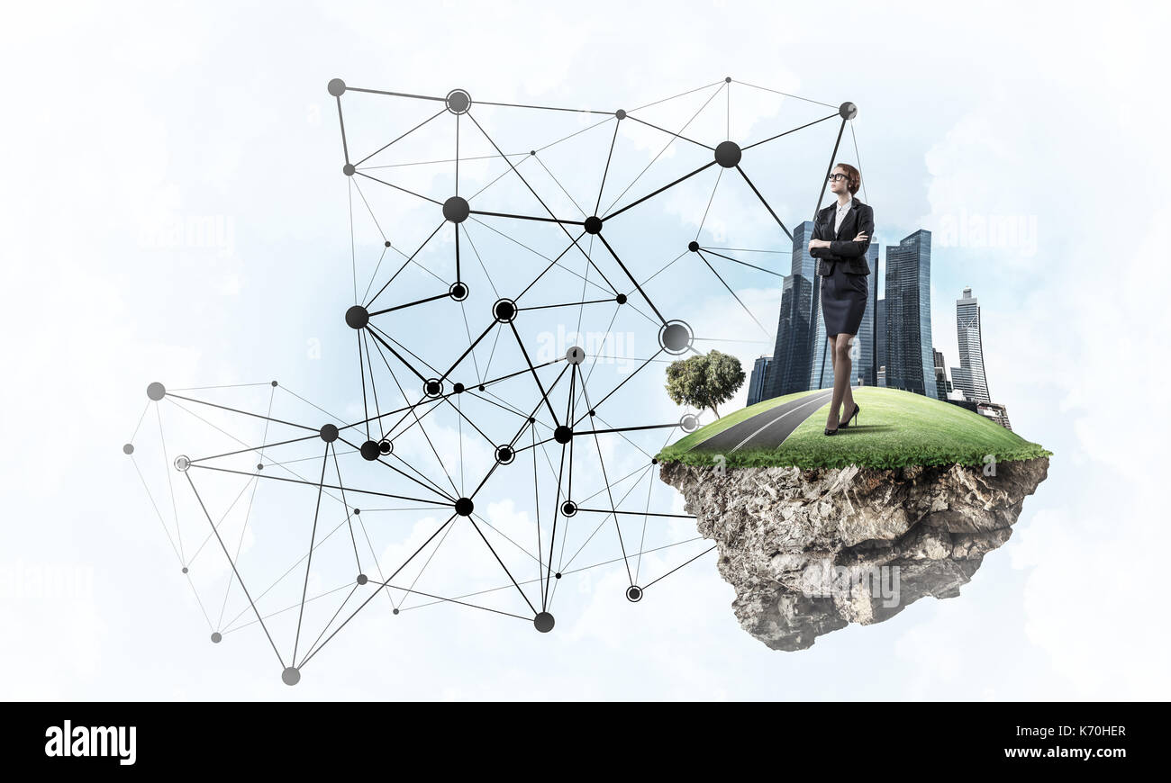 Woman modern technologies Cut Out Stock Images & Pictures - Alamy