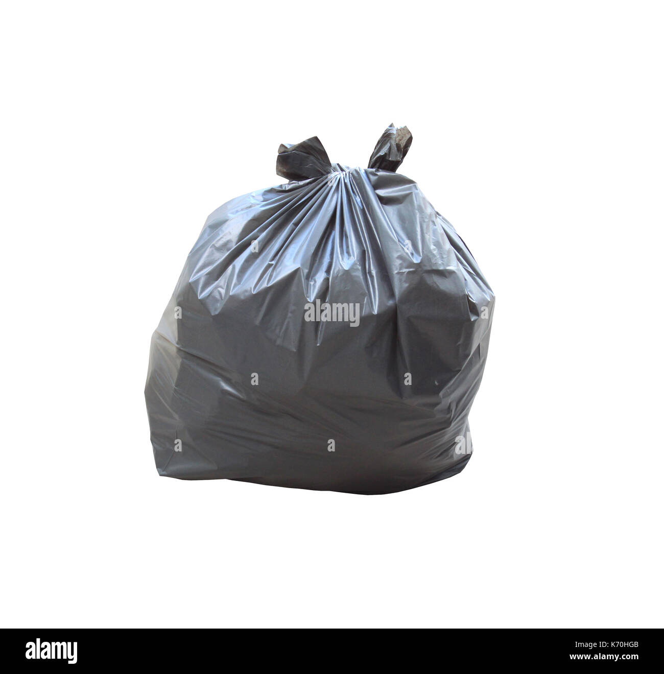 Garbage bag have waste inside isolated on white background and have ...