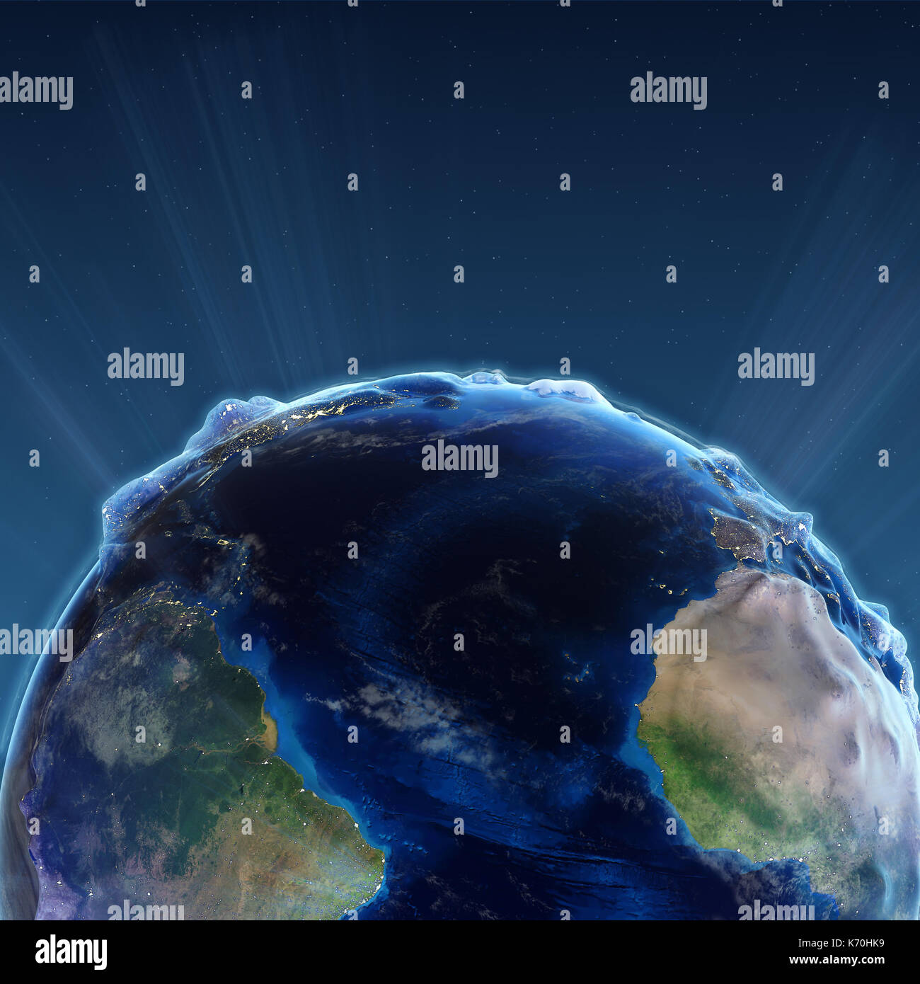 Atlantic ocean relief map hi-res stock photography and images - Alamy