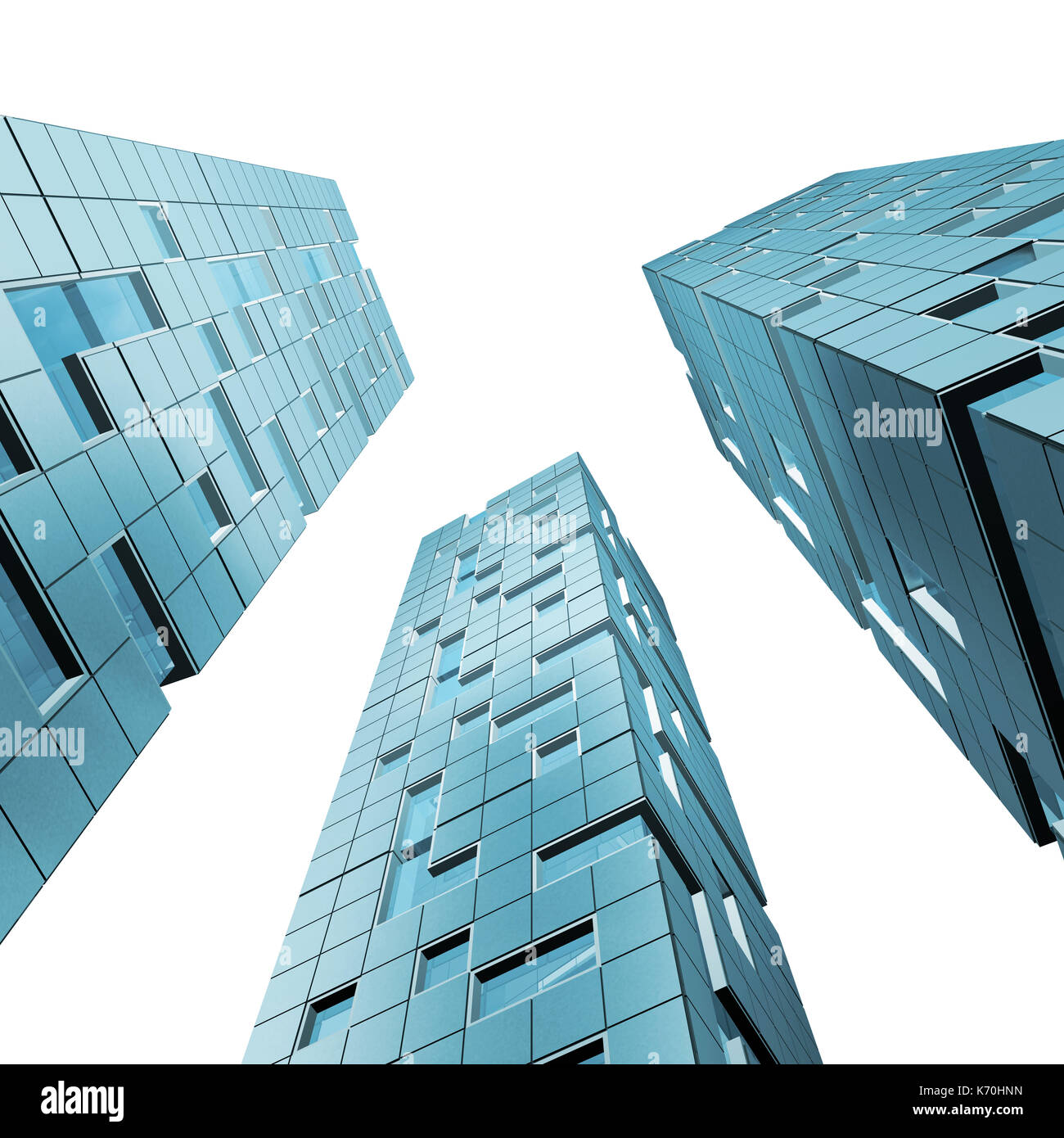 3 skyscrapers construction 3d rendering Stock Photo - Alamy