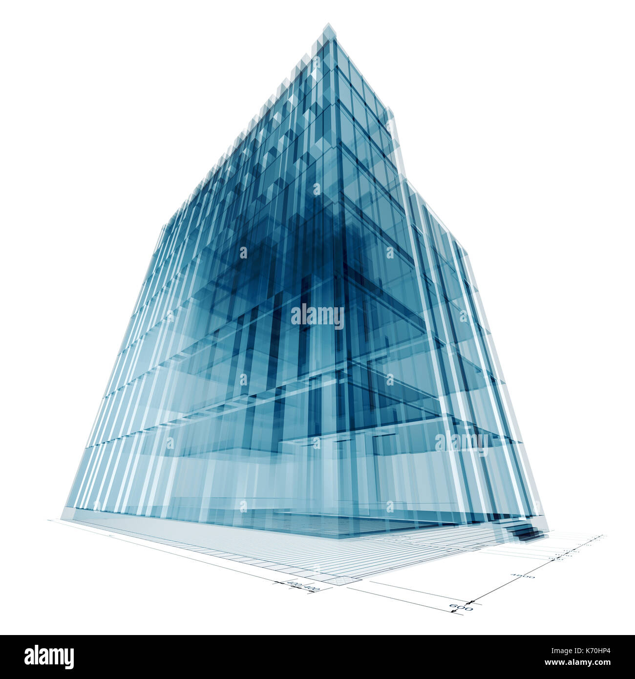 Building construction 3d rendering Stock Photo - Alamy