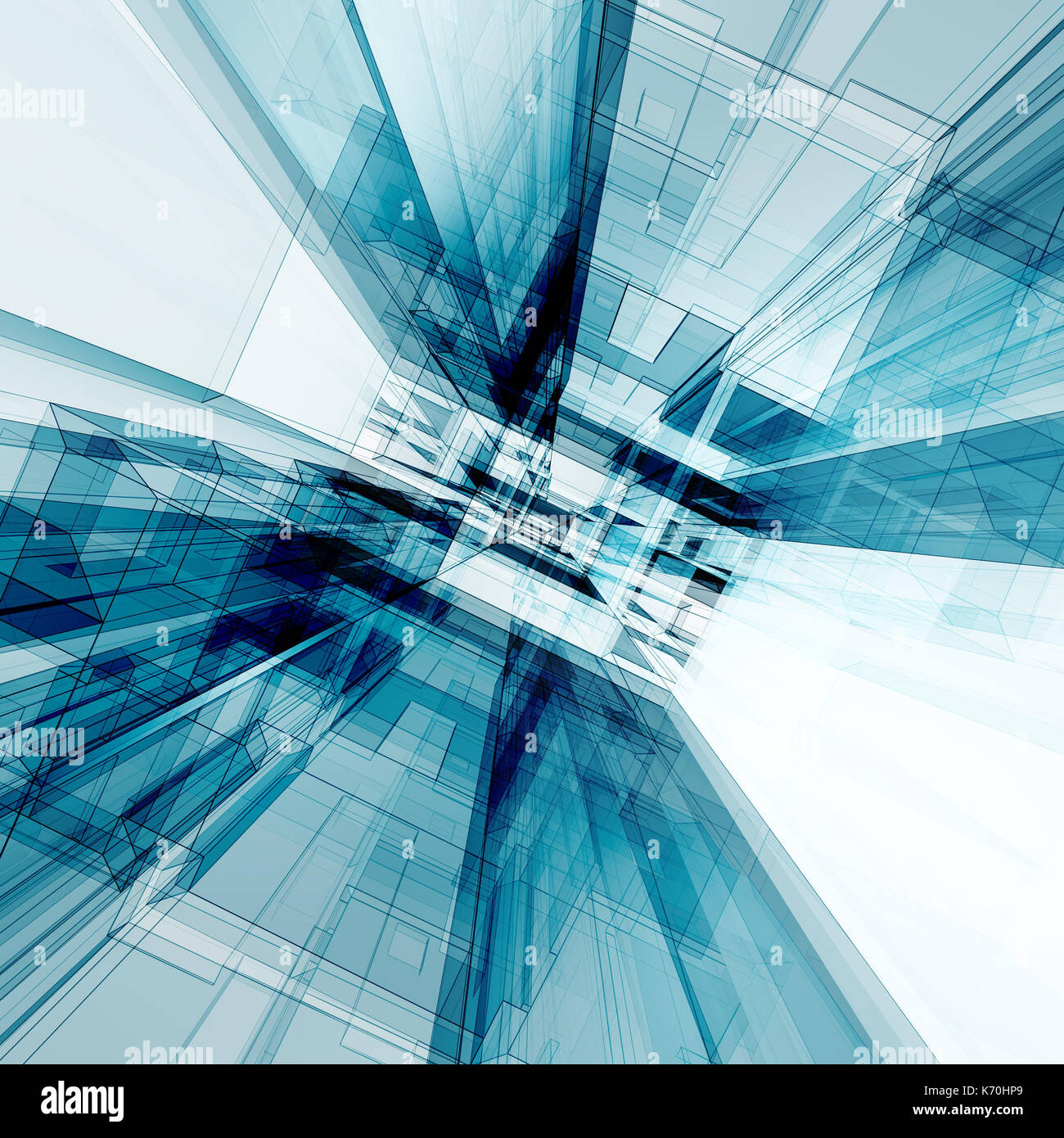 Wide angle construction 3d rendering Stock Photo - Alamy