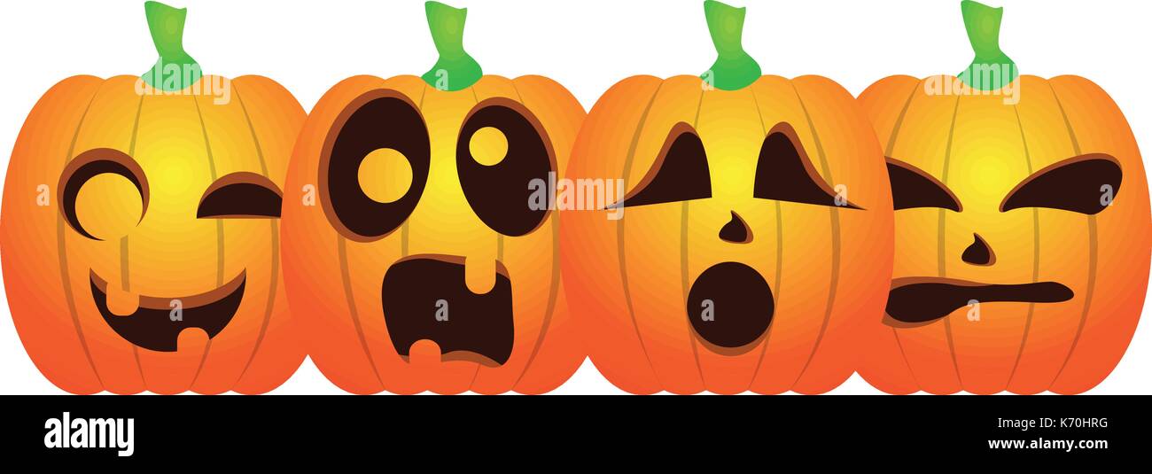 Set of jack-o-lanterns Stock Vector Image & Art - Alamy