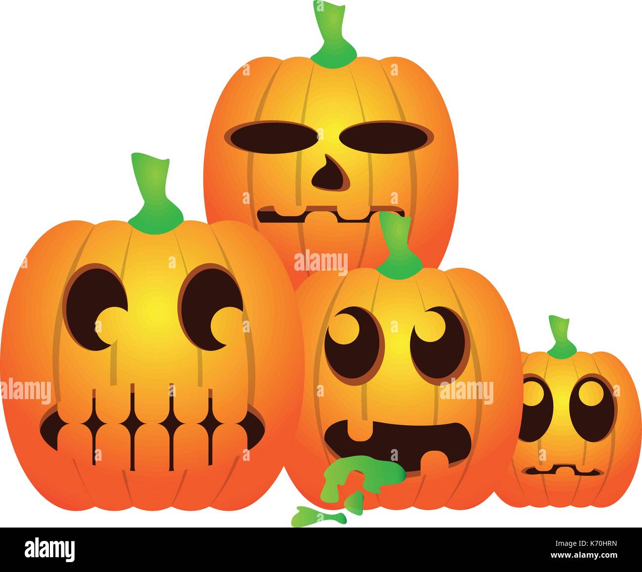 Set of jack-o-lanterns Stock Vector Image & Art - Alamy