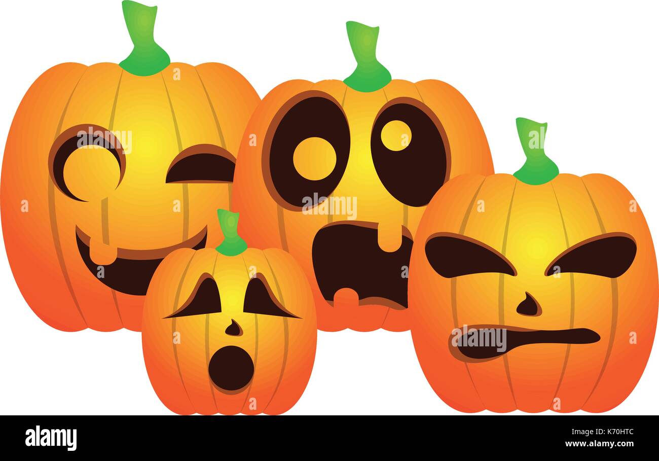 Happy jack o lanterns Stock Vector Images - Alamy