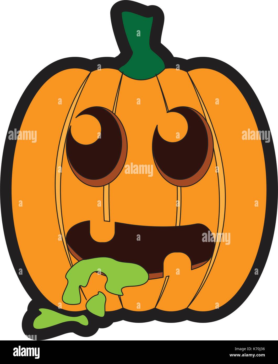 Sick pumpkin Stock Vector Images - Alamy