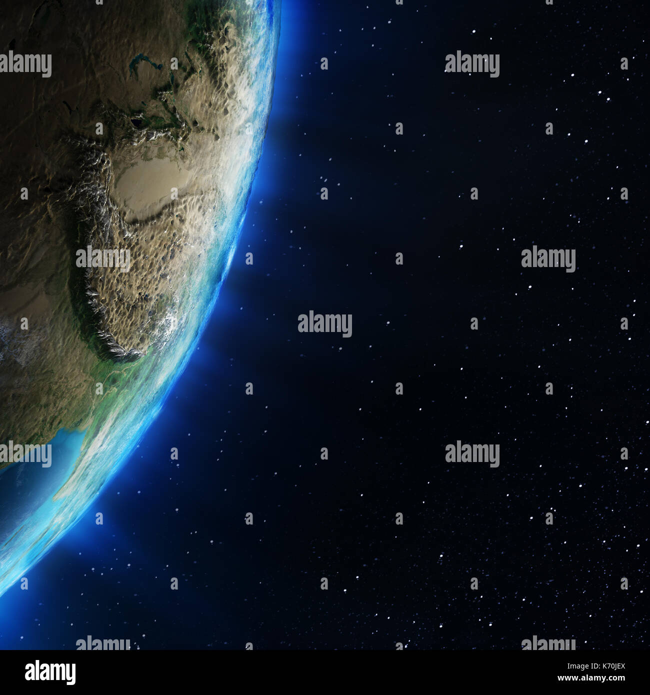 Asia stratosphere topography 3d rendering Stock Photo - Alamy