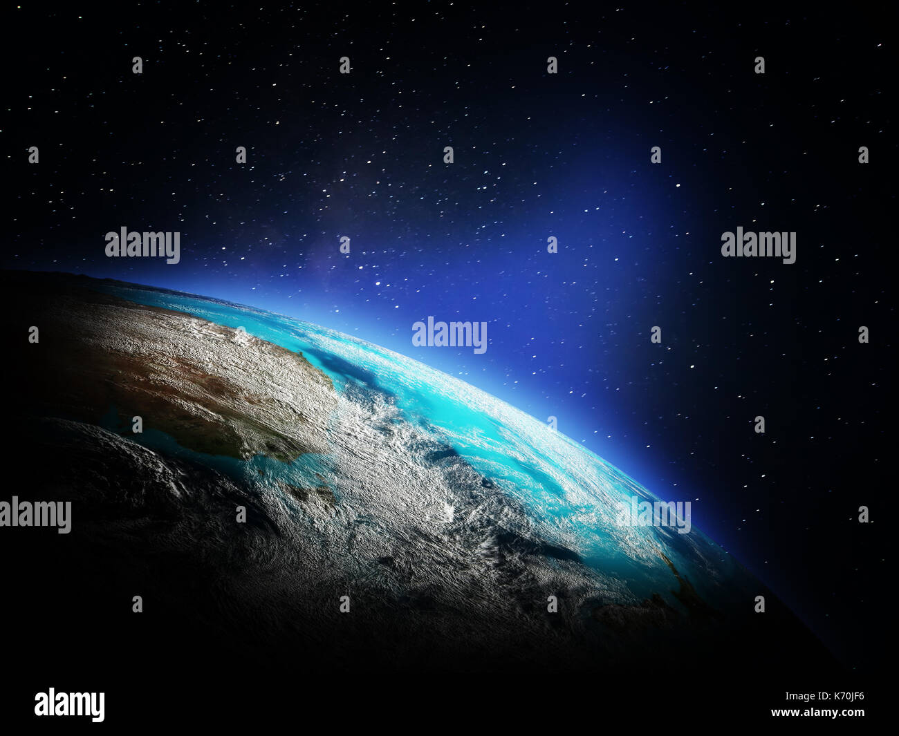 World map from space 3d rendering Stock Photo - Alamy