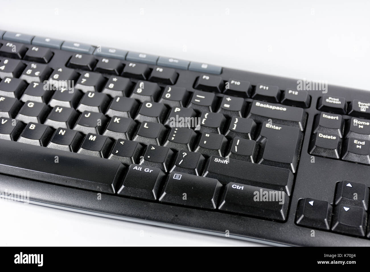 Keyboard black for desktop computer part of Stock Photo - Alamy