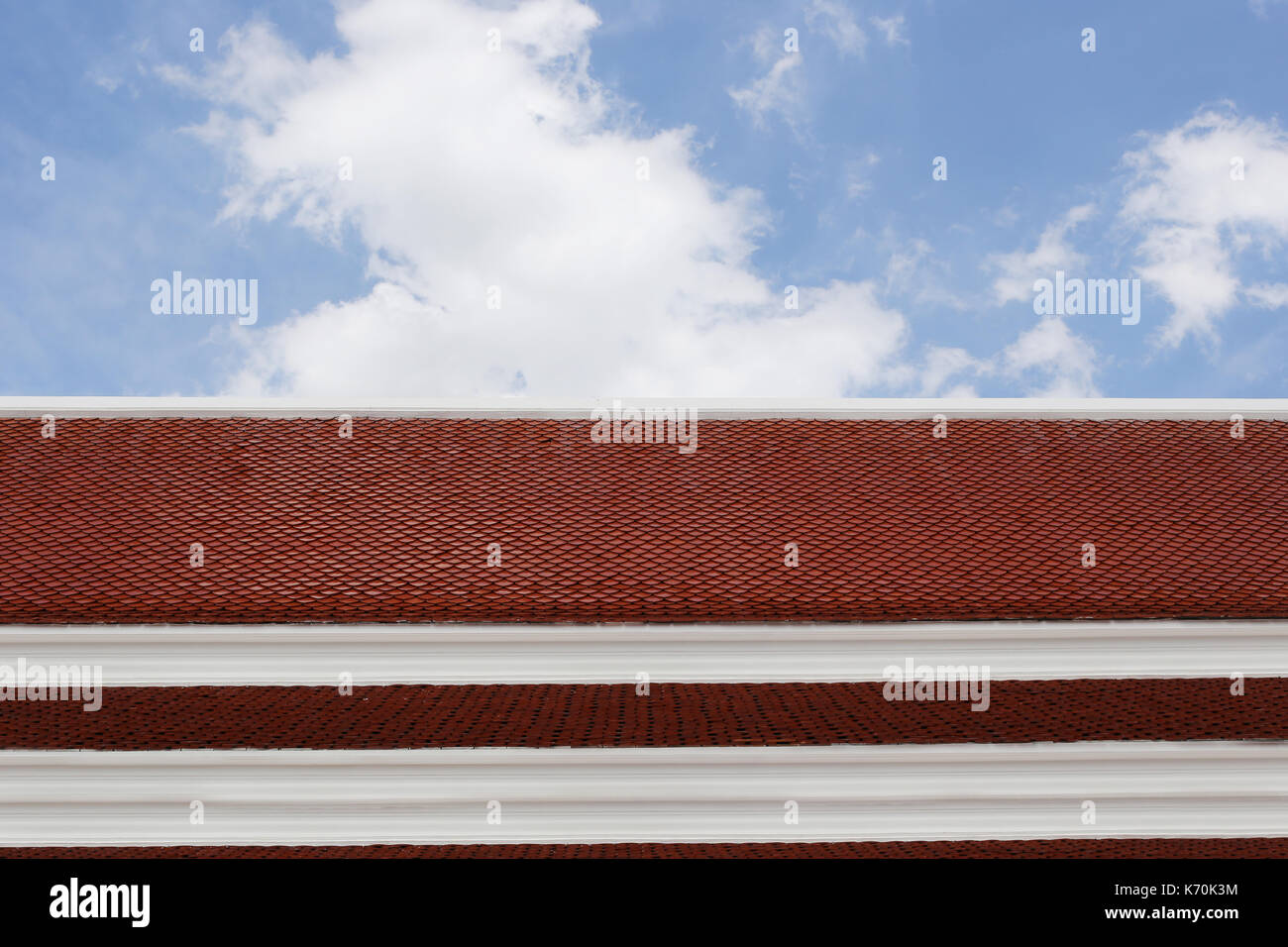 roof of the Thai temple decorated by Buddhist scriptures Stock Photo ...