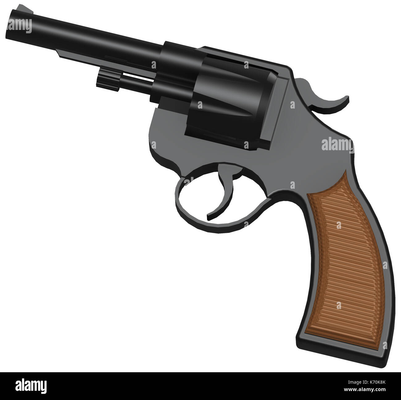 3D image of classic revolver Stock Photo - Alamy