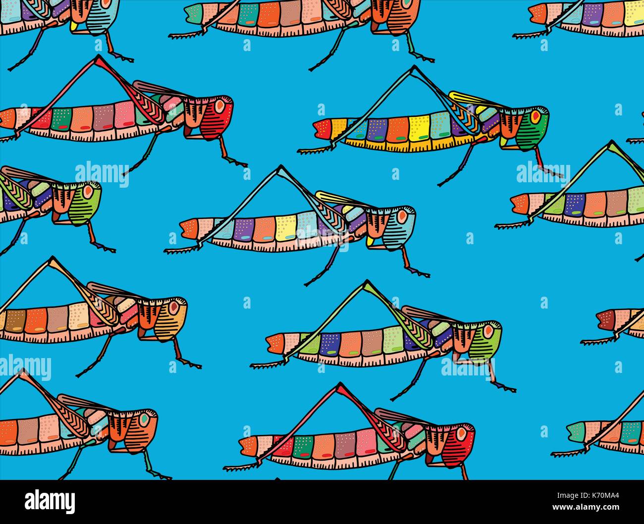 Grasshopper repeat print background Stock Vector Image & Art - Alamy