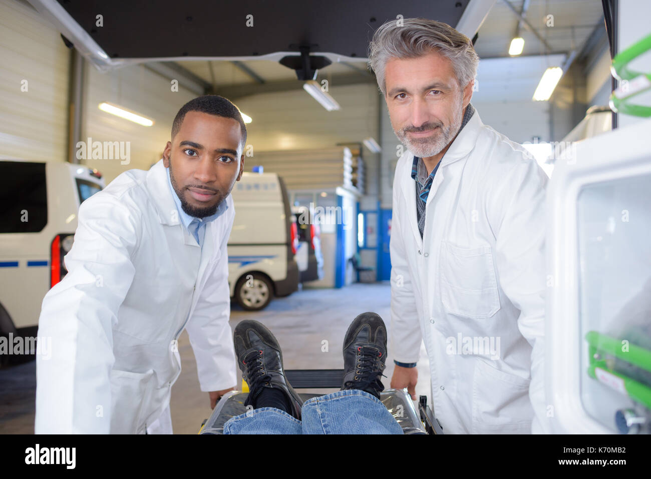 the two paramedics Stock Photo - Alamy