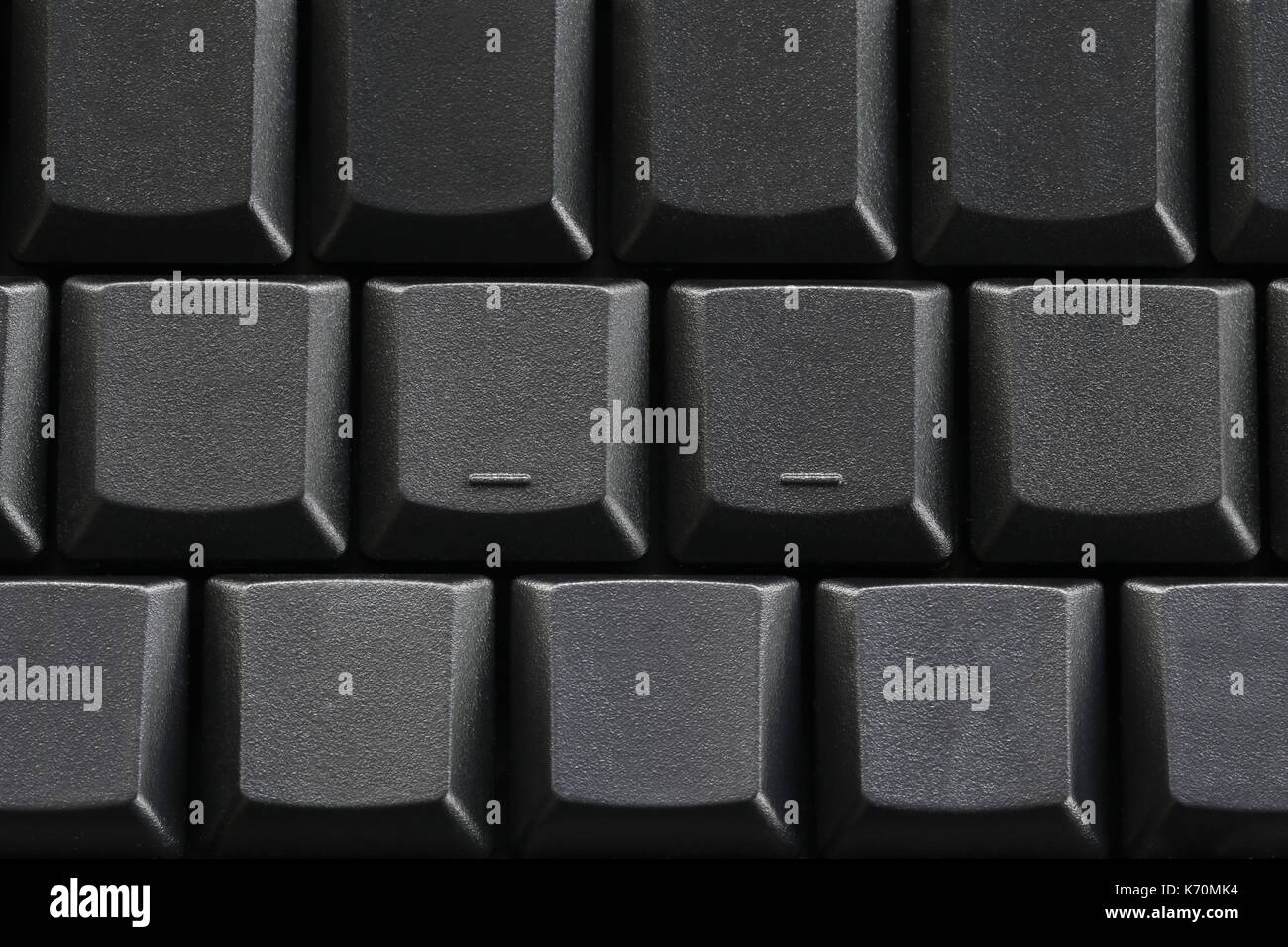 Black Computer keyboard of blank plastic for input the ideas and text ...