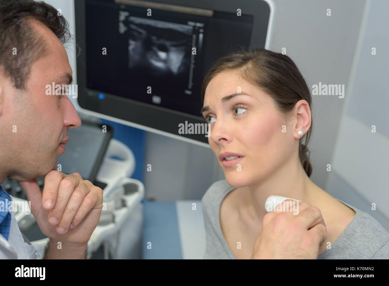 scanning the throat Stock Photo - Alamy