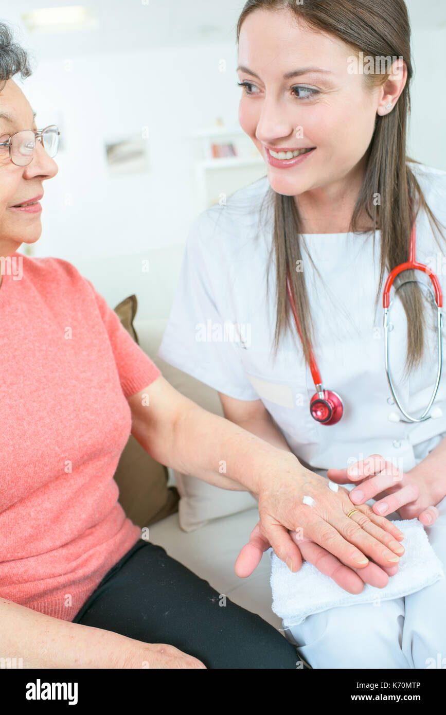 the nurse visit Stock Photo - Alamy