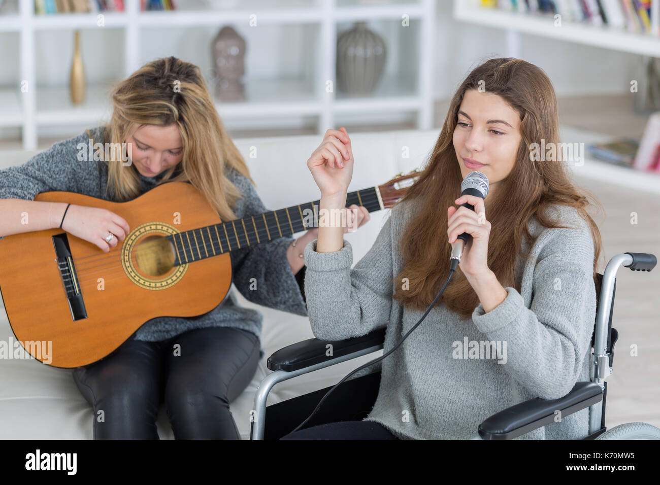 visit to a friend Stock Photo - Alamy
