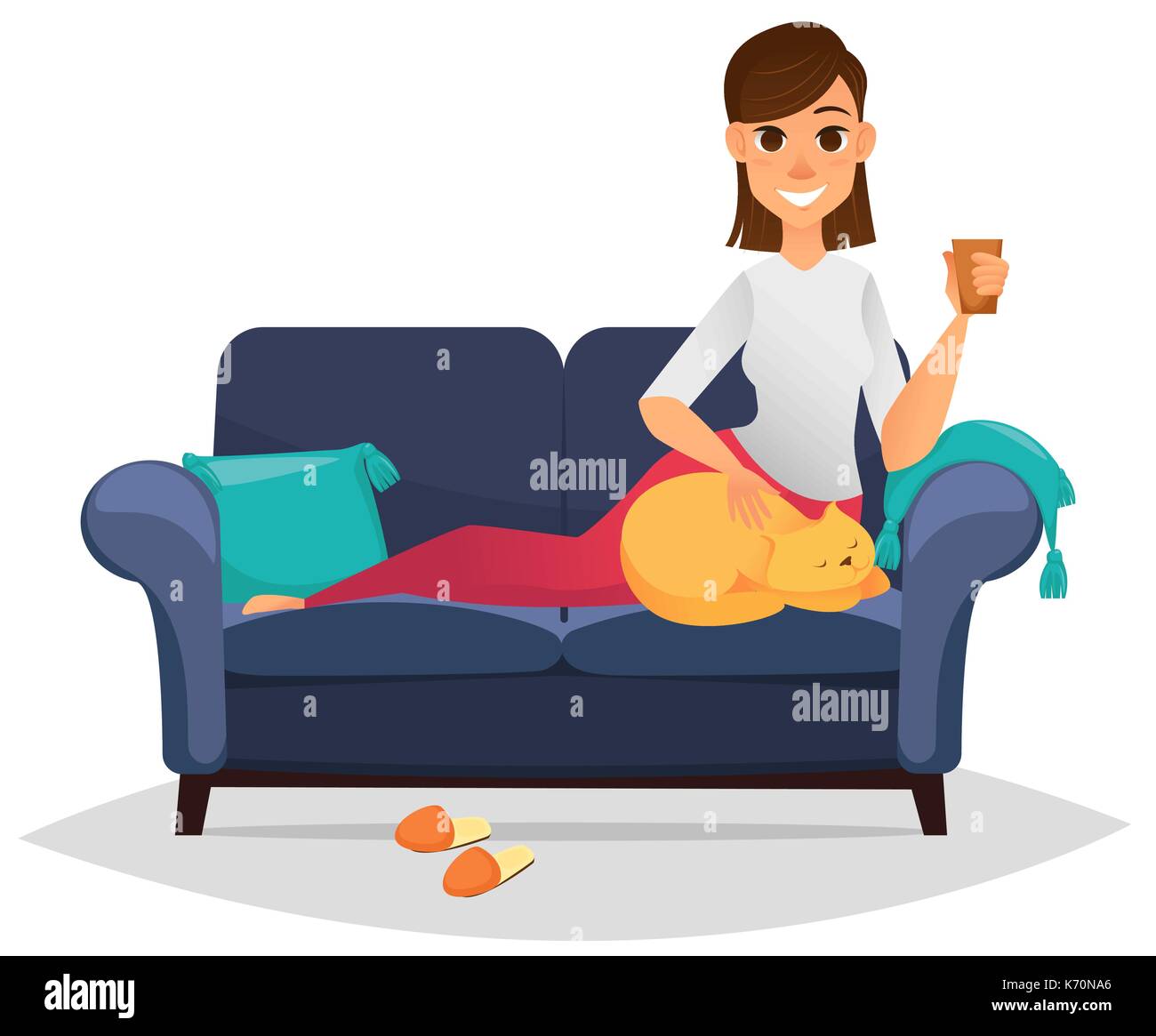Female character illustration hi-res stock photography and images - Alamy