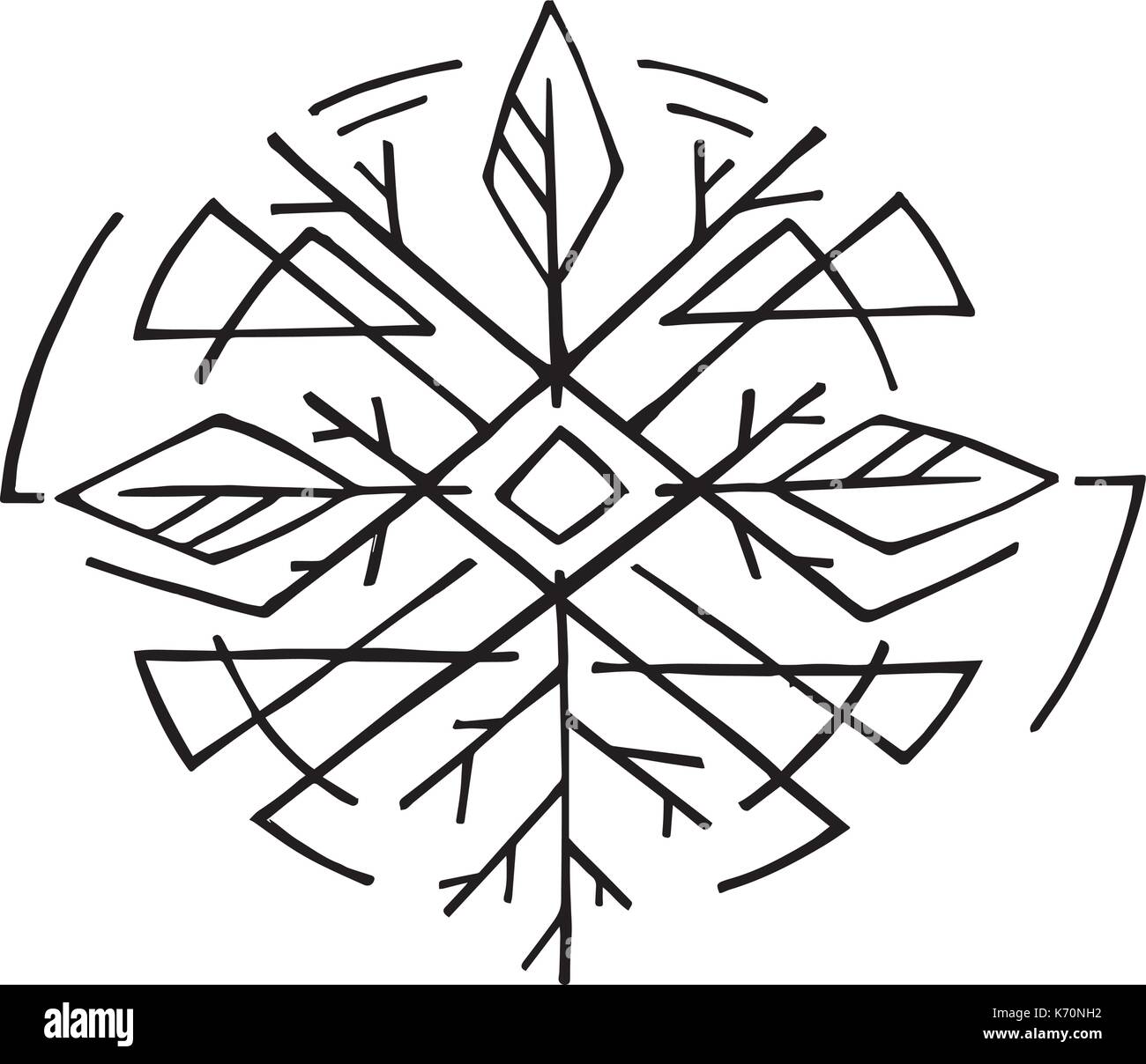 Hand drawn vector illustration or drawing of an abstract organic ...