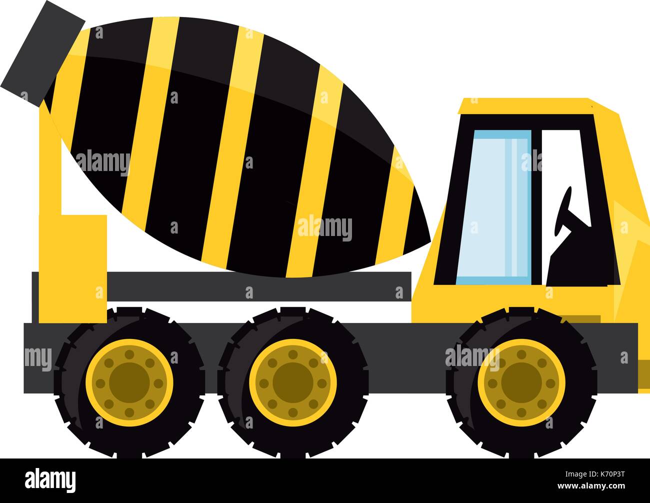 colorful cement truck over white background vector illustration Stock ...