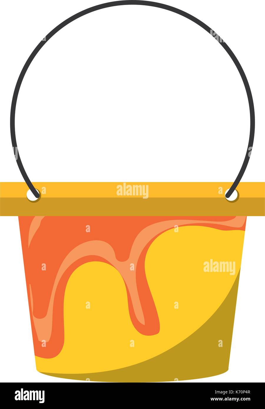colorful pail over white background vector illustration Stock Vector ...