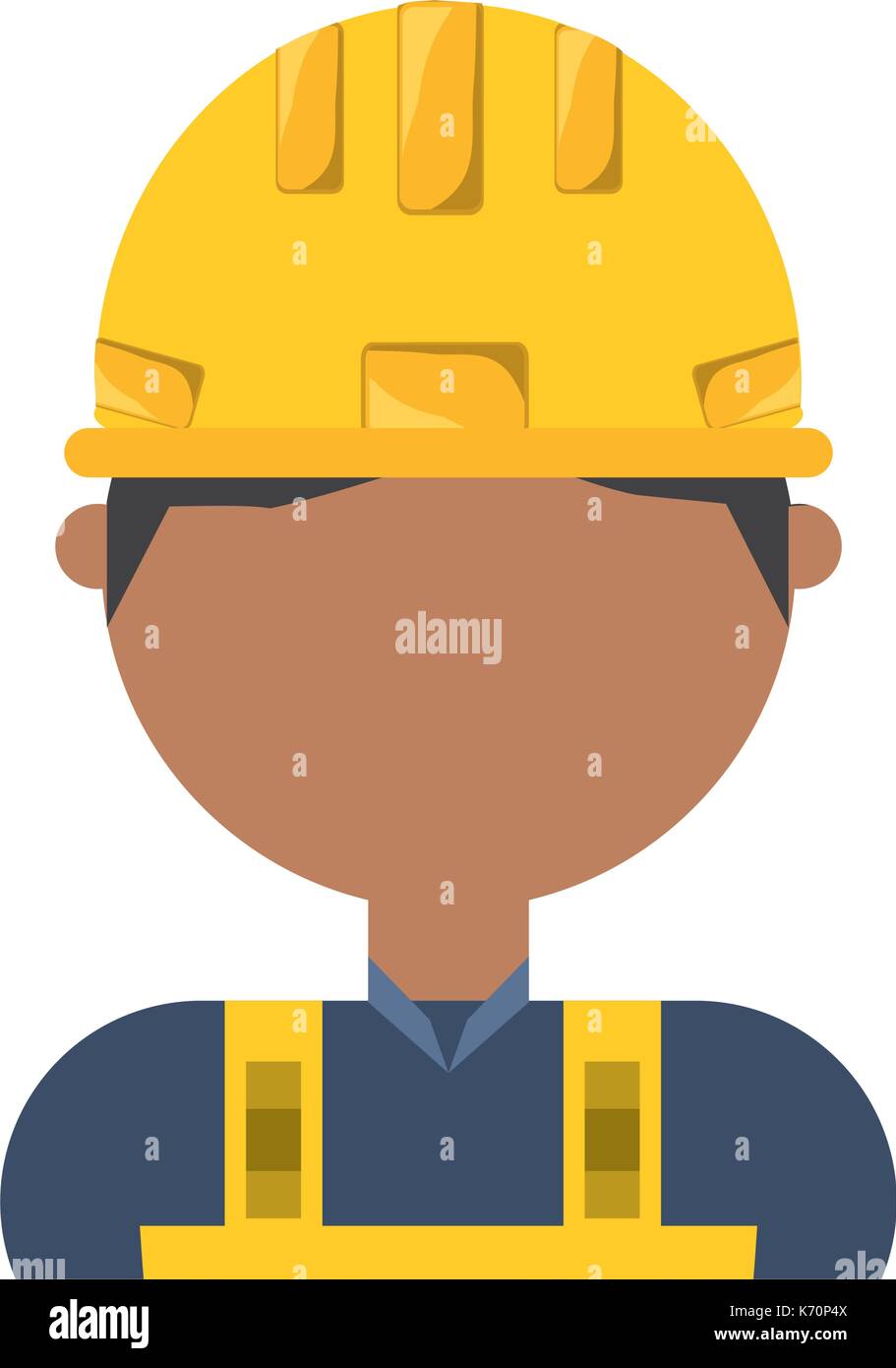 colorful man construction worker avatar over white background vector ...