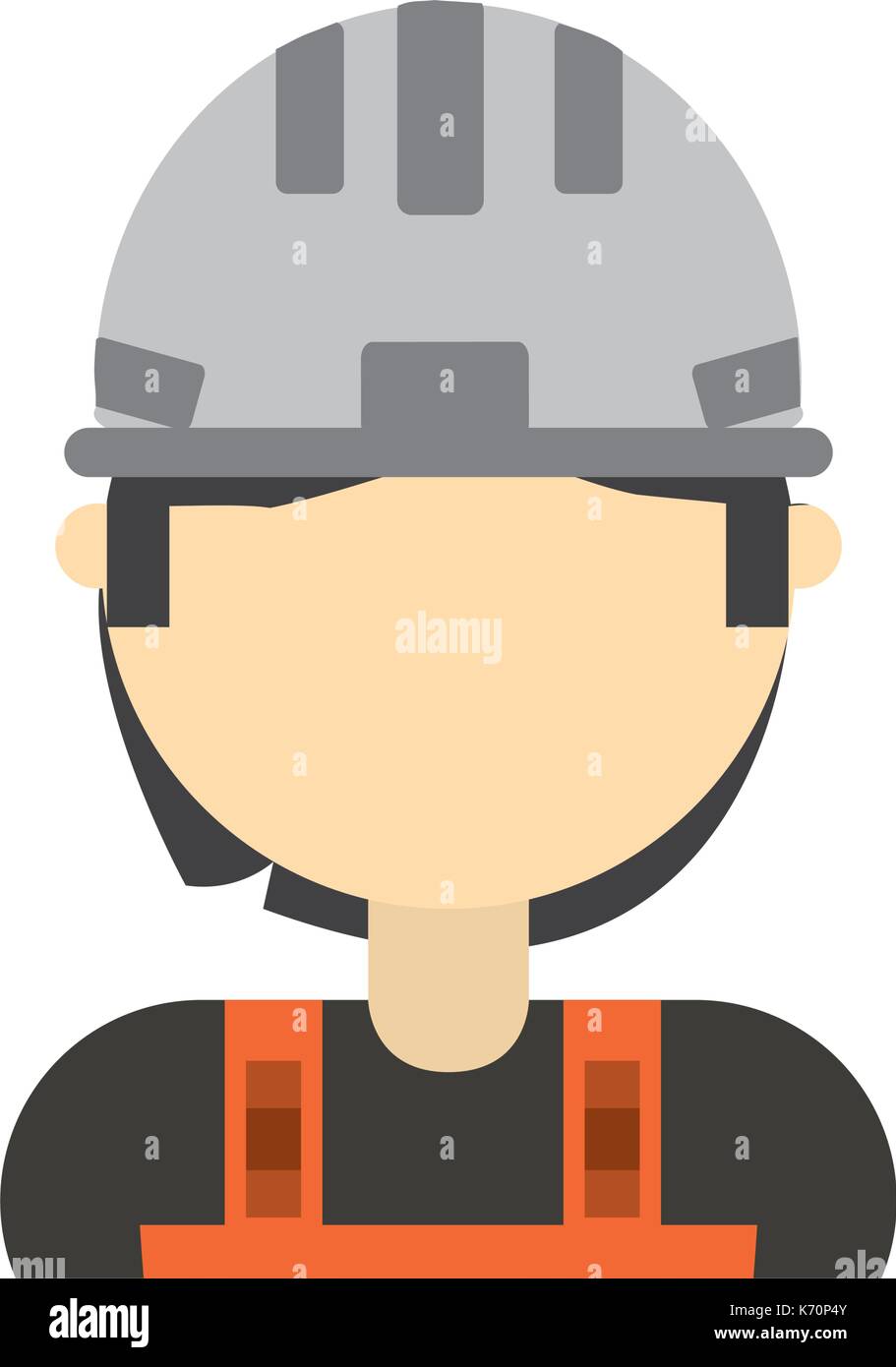 colorful man construction worker avatar over white background vector ...