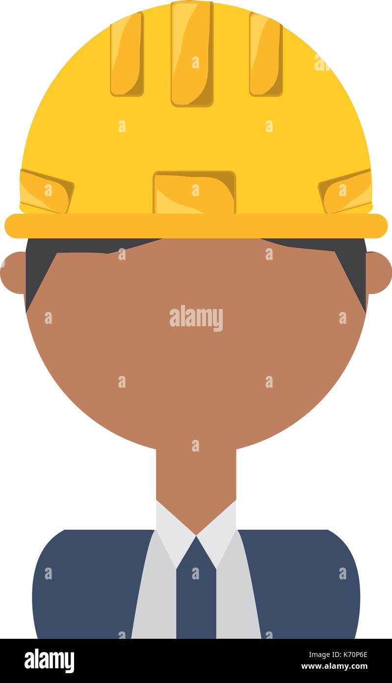 colorful engineer man over white background vector illustration Stock ...