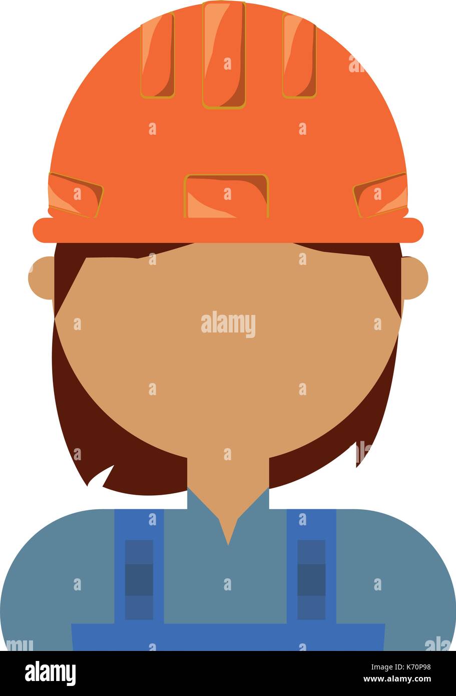 colorful man construction worker avatar over white background vector ...