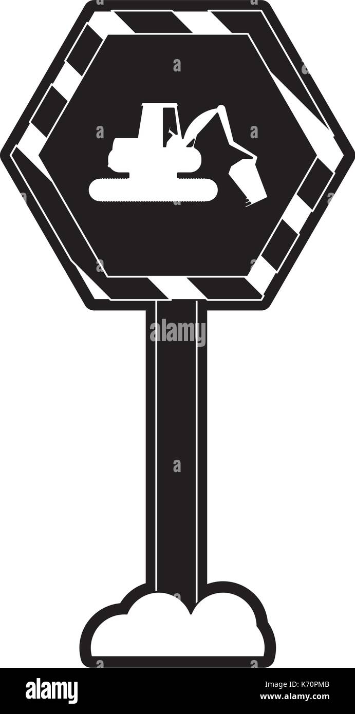 Road construction backhoe Stock Vector Images - Alamy