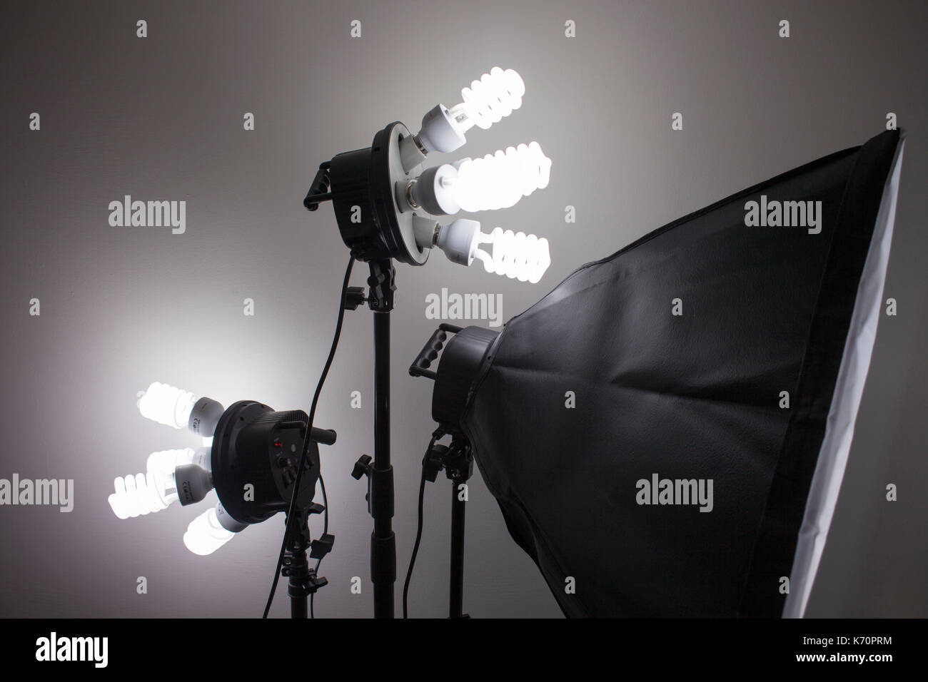 Photo of an empty photography studio equipment lighting. Empty space ...