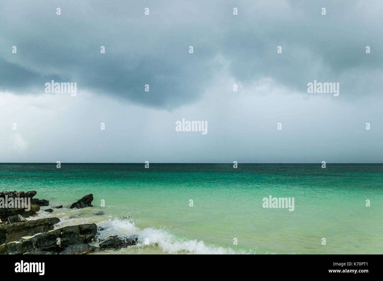 A monsoon storm approaches across the Andaman sea, Thailand Stock Photo ...