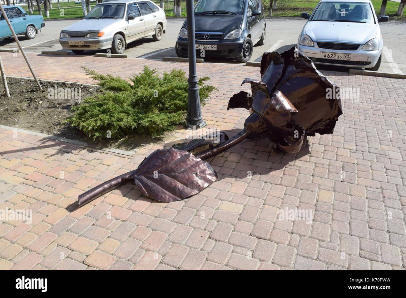 Steel rose on street hi-res stock photography and images - Alamy