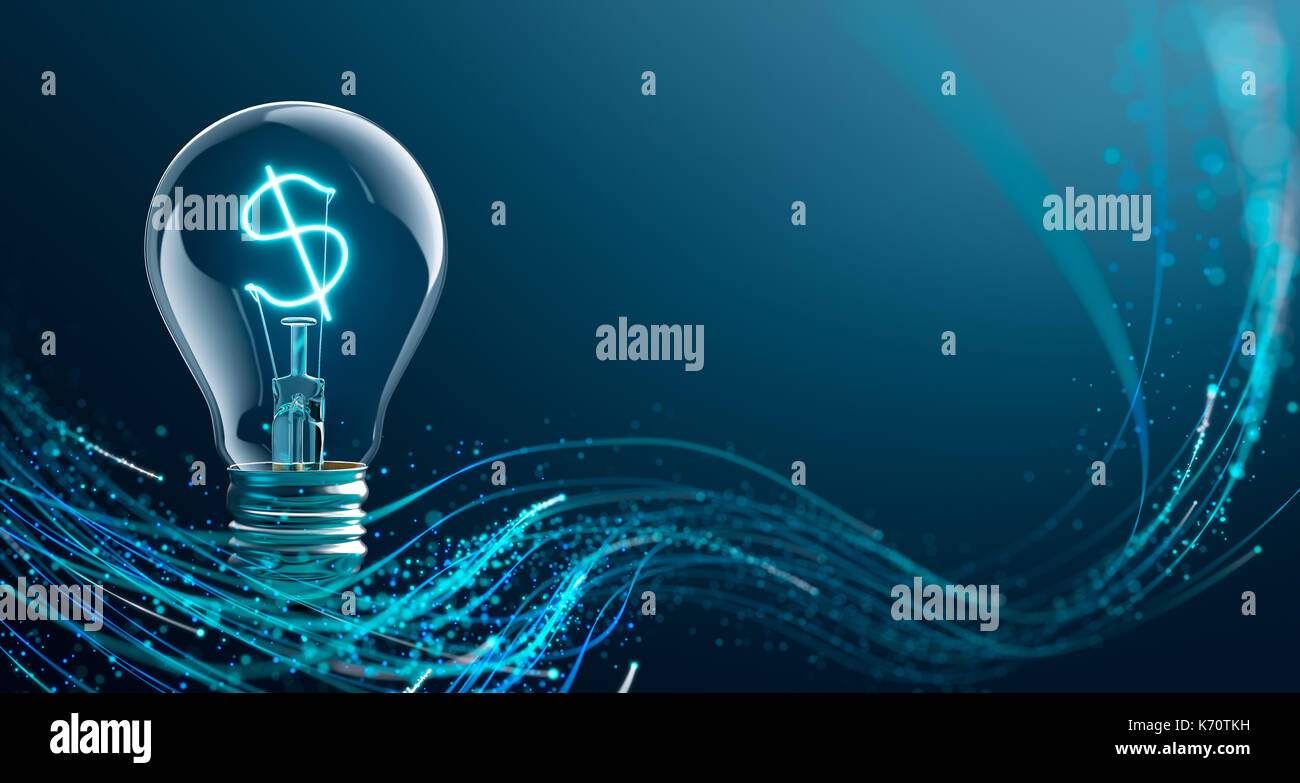 Lightbulb dollar idea hi-res stock photography and images - Alamy