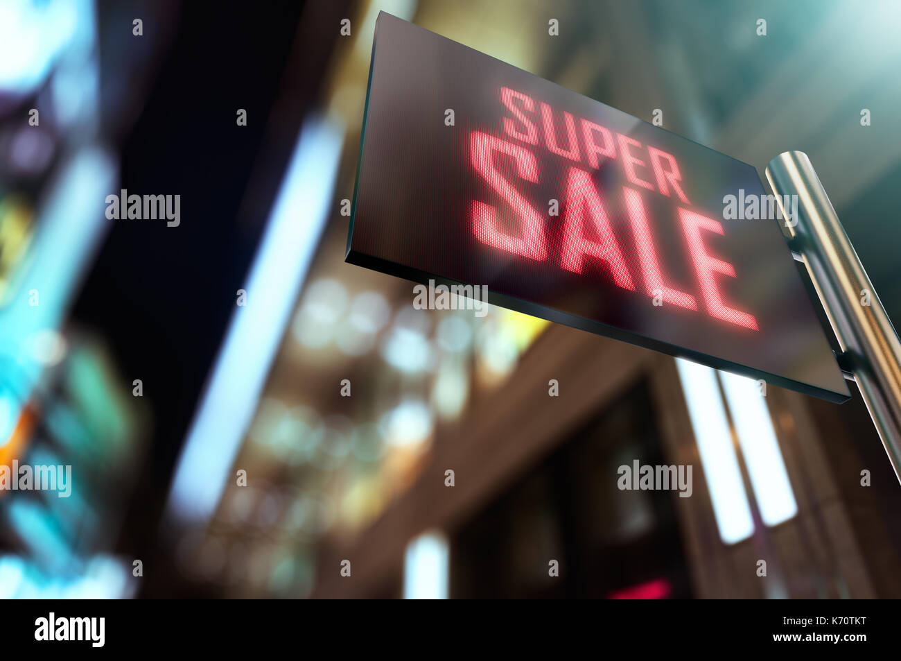 LED Display - Shopping center super sale signage Stock Photo - Alamy