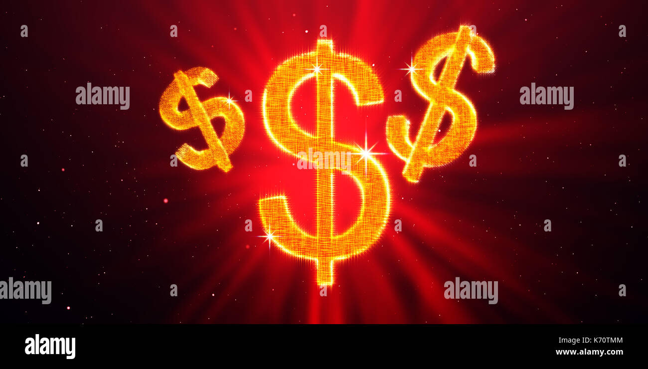 Dollar sign with back light background Stock Photo - Alamy